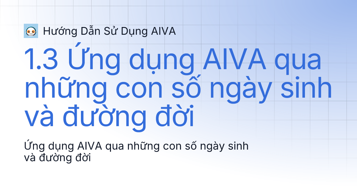 1.3 Ứng dụng AIVA qua những con số ngày sinh và đường đời | Hướng Dẫn Sử Dụng AIVA